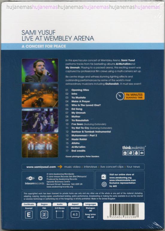 SAMI YUSUF - Live At Wembley Arena (A Concert For Peace) INTEAM RECORDS ...