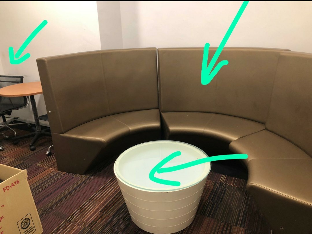 Sofa Booth & Coffee Table, Furniture & Home Living, Furniture, Chairs ...