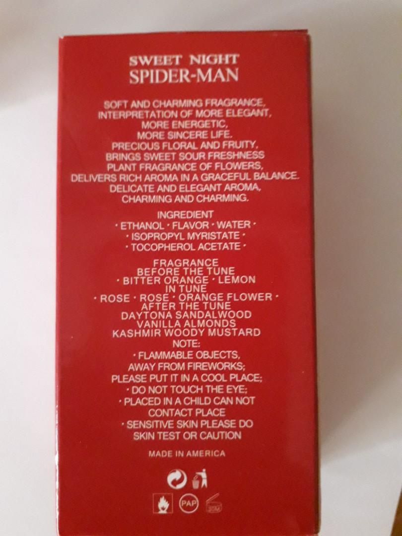 Spider-man perfume, Beauty & Personal Care, Fragrance & Deodorants on ...