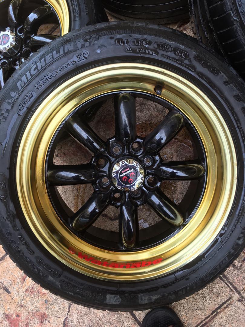 Sport Rim Watanabe 15x7.5jj pcd100, Auto Accessories on Carousell