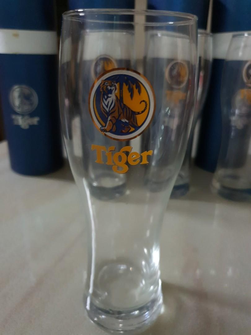 Tiger Beer Glass, Food & Drinks, Alcoholic Beverages on Carousell