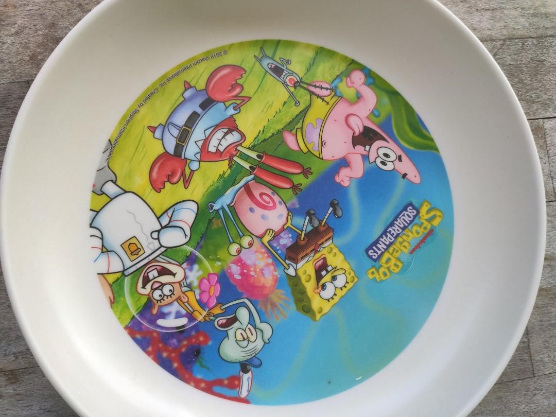 5pcs OF SPONGEBOB SQUAREPANTS PLATES, Babies & Kids, Baby Nursery ...