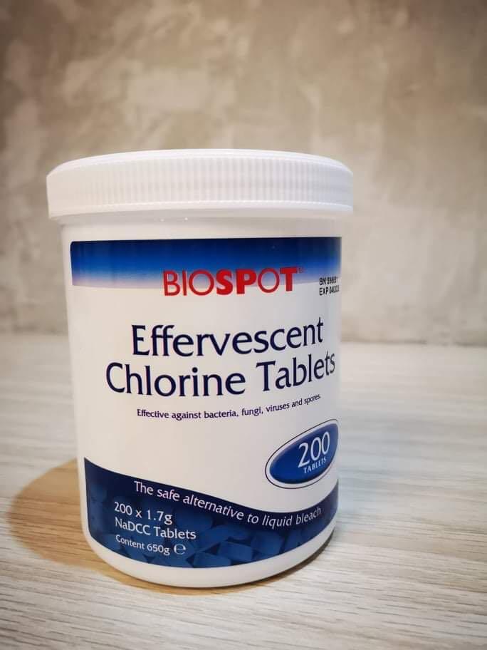 BIOSPOT Effervescent Chlorine Tablets in 10s, Furniture & Home Living ...