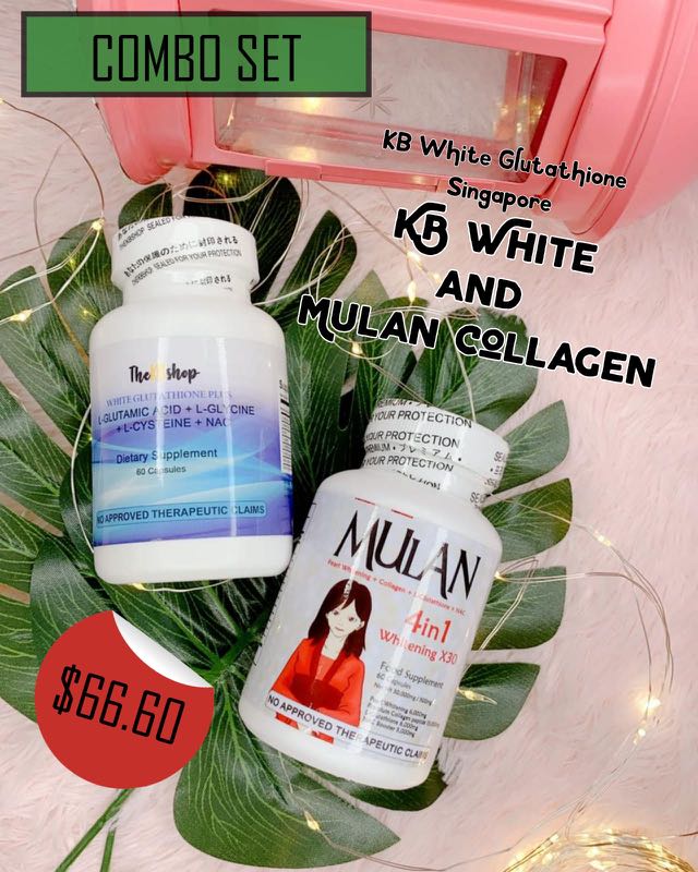 Combo KB WHITE GLUTATHIONE and MULAN COLLAGEN on Carousell