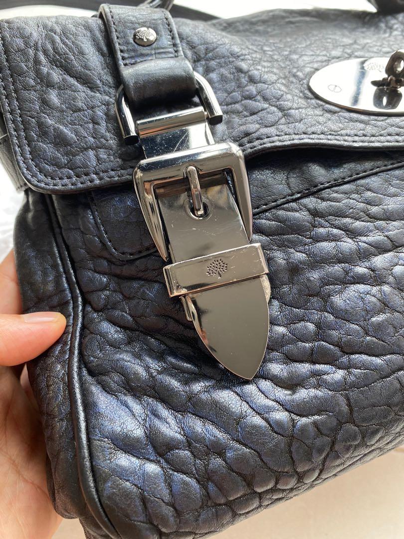 Mulberry Alexa Regular Midnight Two Tone Lambskin, Women's Fashion ...