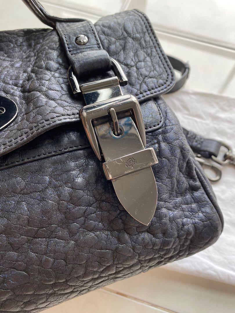 Mulberry Alexa Regular Midnight Two Tone Lambskin, Women's Fashion ...