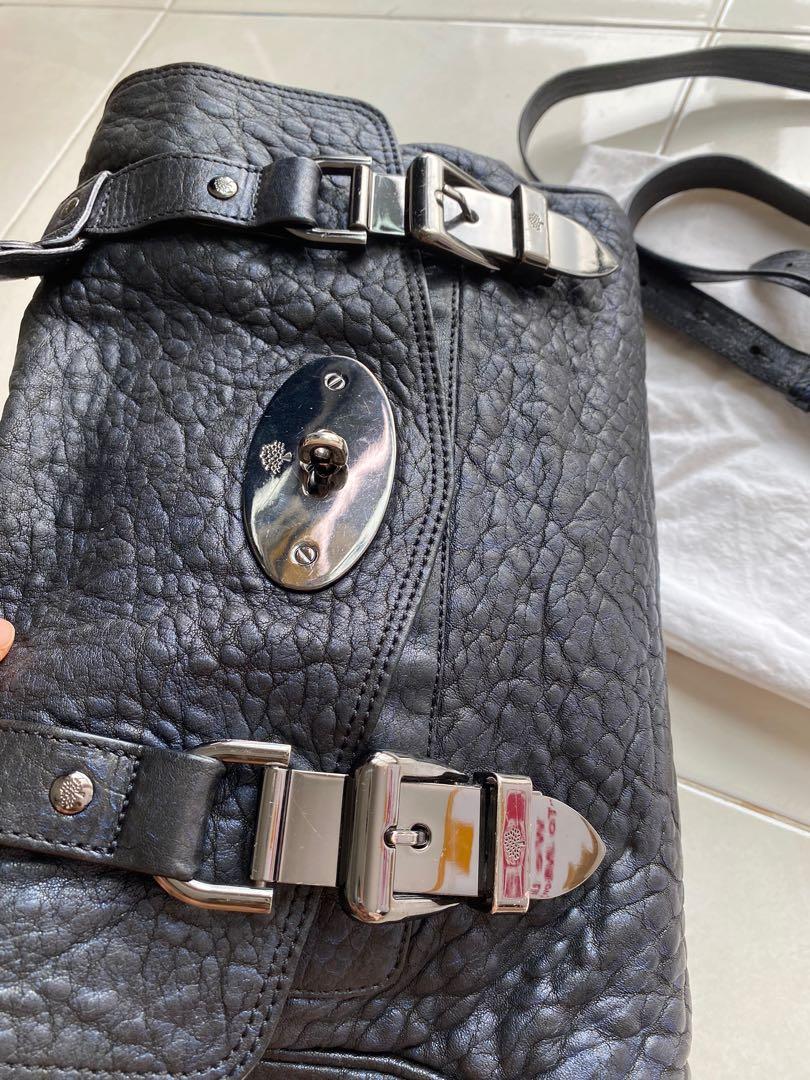 Mulberry Alexa Regular Midnight Two Tone Lambskin, Women's Fashion ...