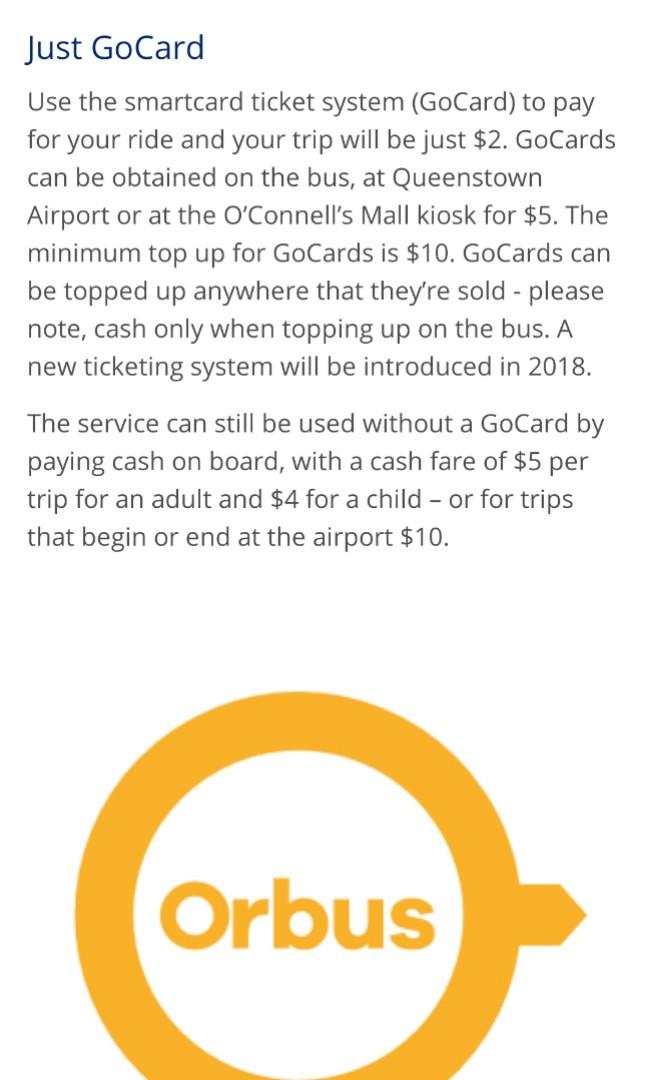 NZ Queenstown Dunedin bus card, Travel, Overseas Attractions on Carousell