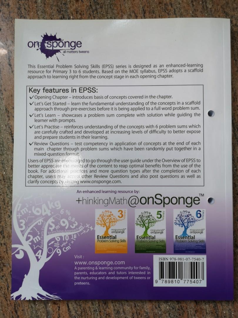 onSponge thinkingMath Primary 4, Hobbies & Toys, Books & Magazines, Assessment Books on Carousell