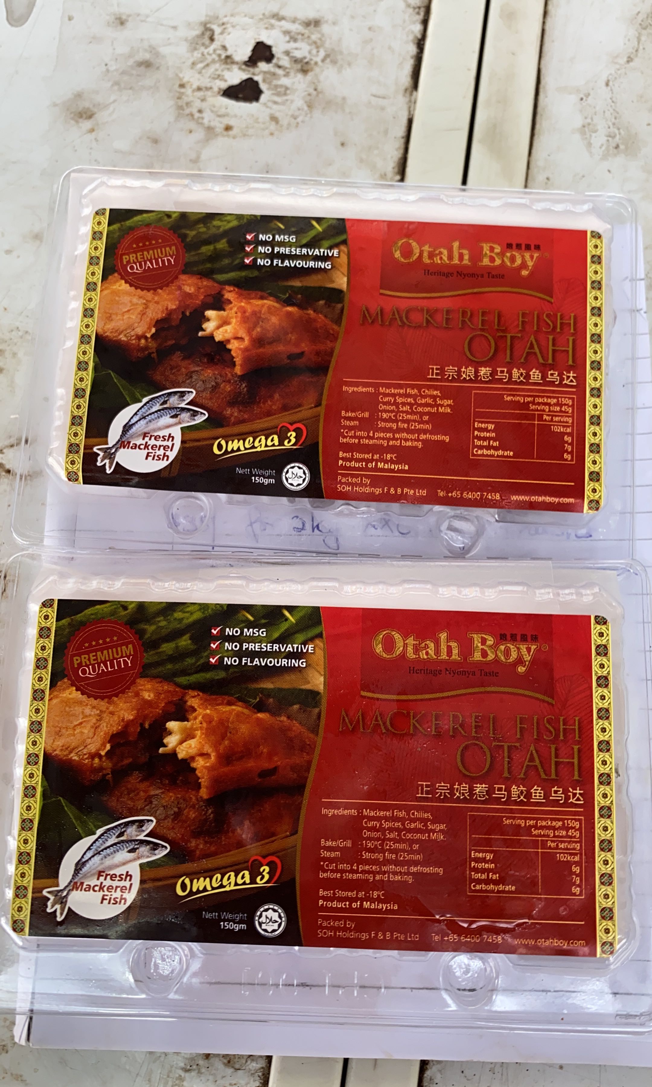 Otah Boy Famous Nyonya mackerel fish Halal Muar Otah, Food & Drinks ...