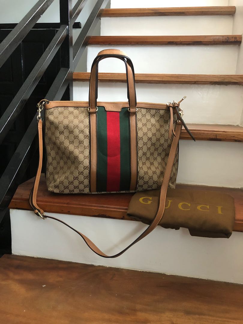 Preloved gucci 2way bag, Luxury, Bags & Wallets on Carousell