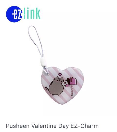 Pusheen valentine EZ-Link charm, Everything Else on Carousell