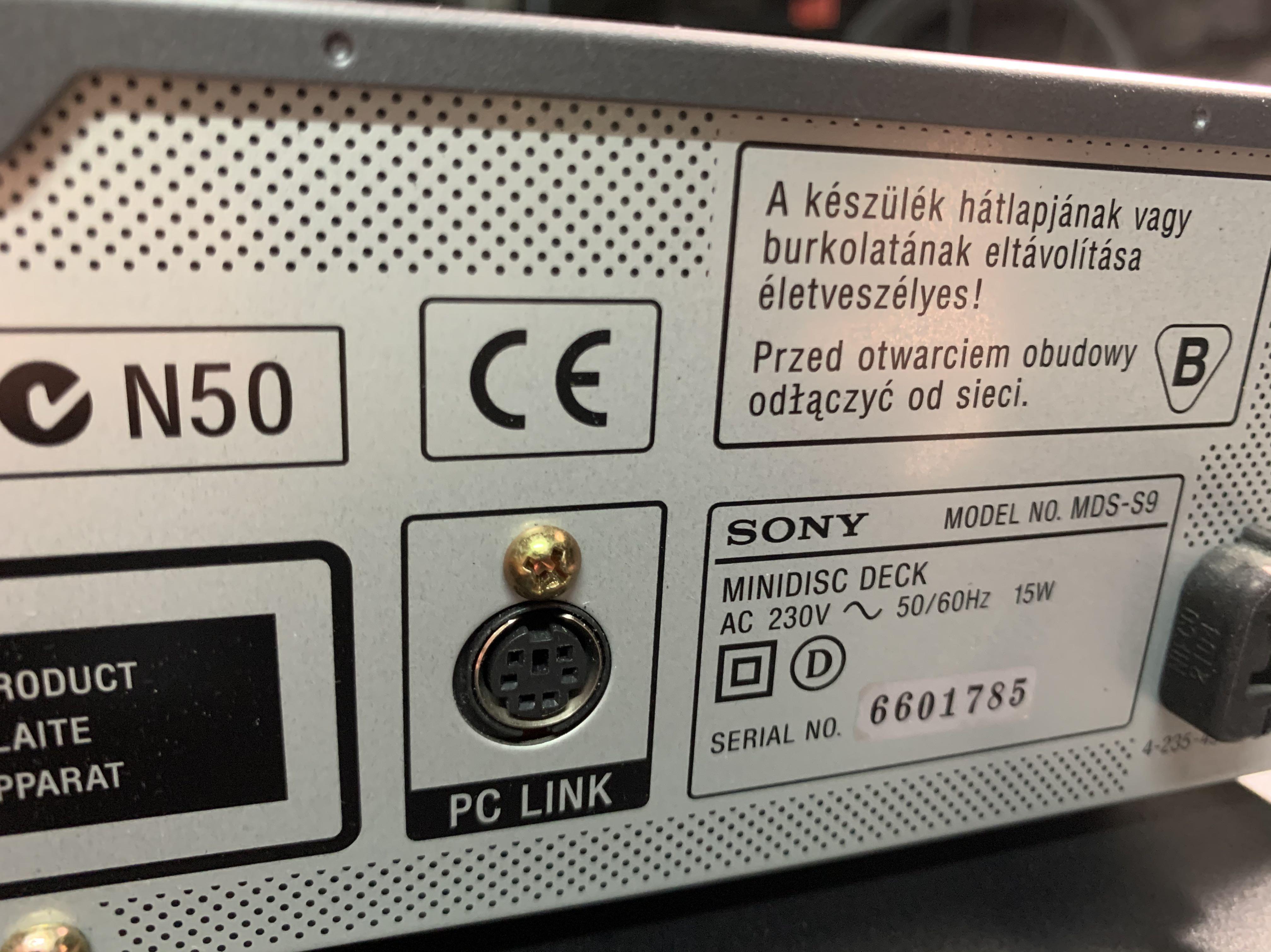 Sony MDS-S9 mdlp deck, 音響器材, 音樂播放裝置 MP3及CD Player - Carousell