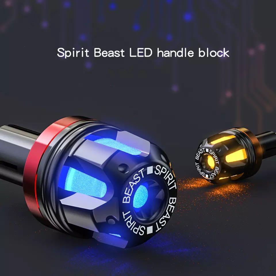 Spirit beast led grip, Motorcycles, Motorcycle Accessories on Carousell