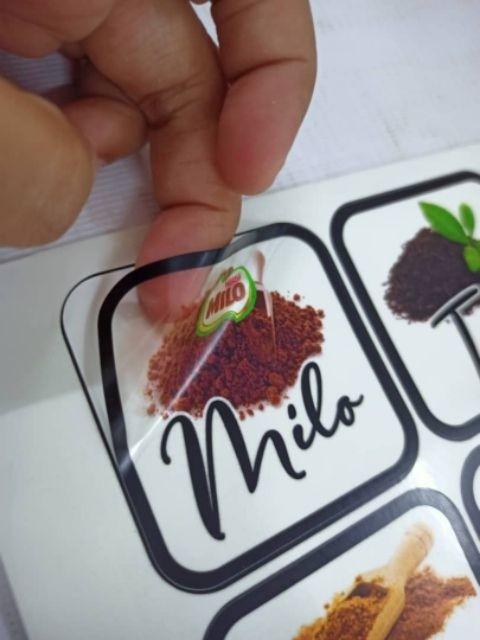 Sticker Label Dapur/Kitchen/Rempah Ratus Murah Kalis Air Transparent ...