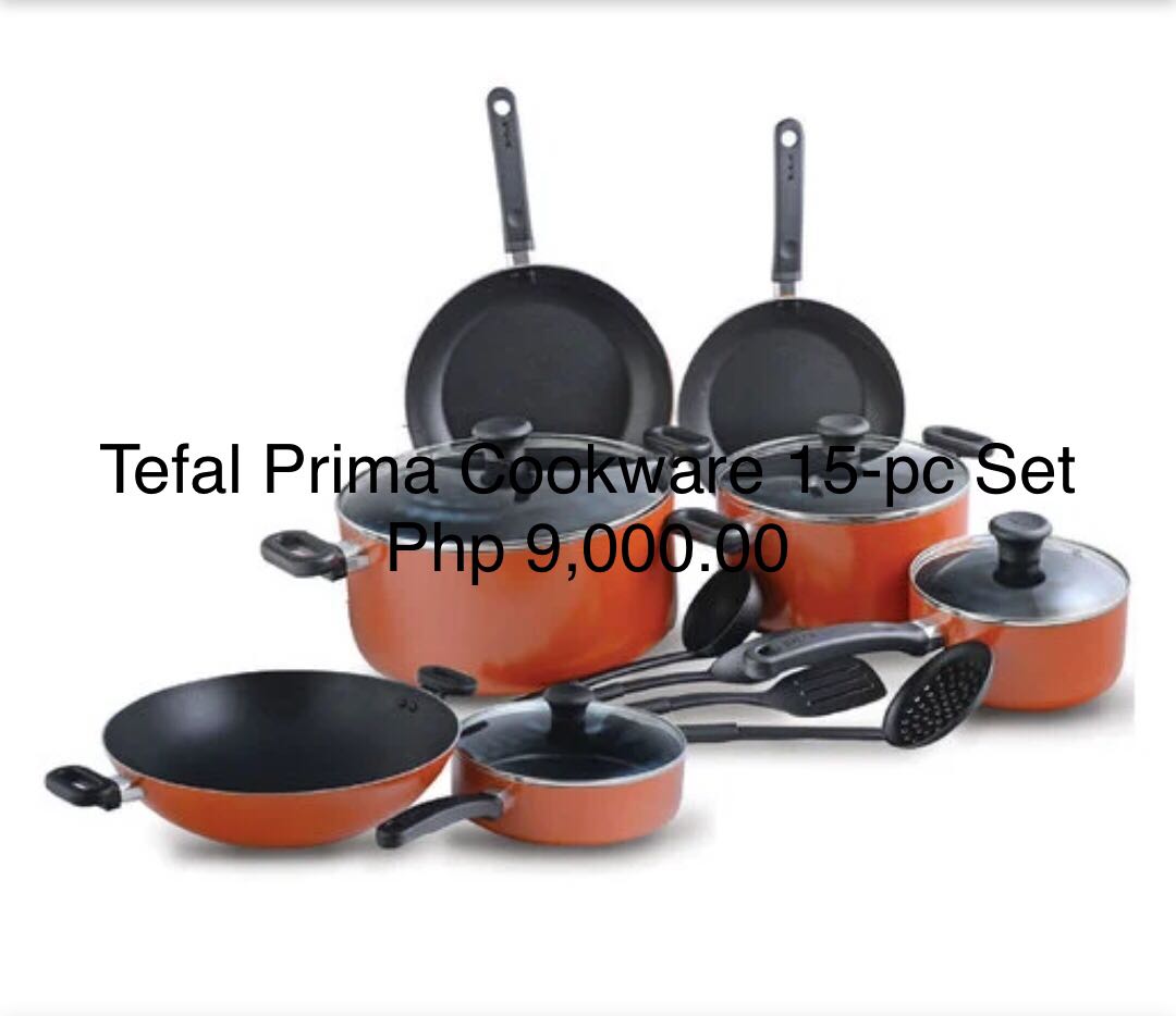 Tefal Prima Cookware 15-pc Set, Furniture & Home Living, Kitchenware ...