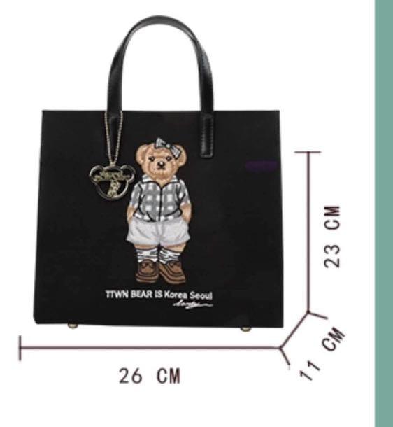 TTWN Bear Bag Seoul LATEST, Women's Fashion, Bags & Wallets, Tote Bags ...