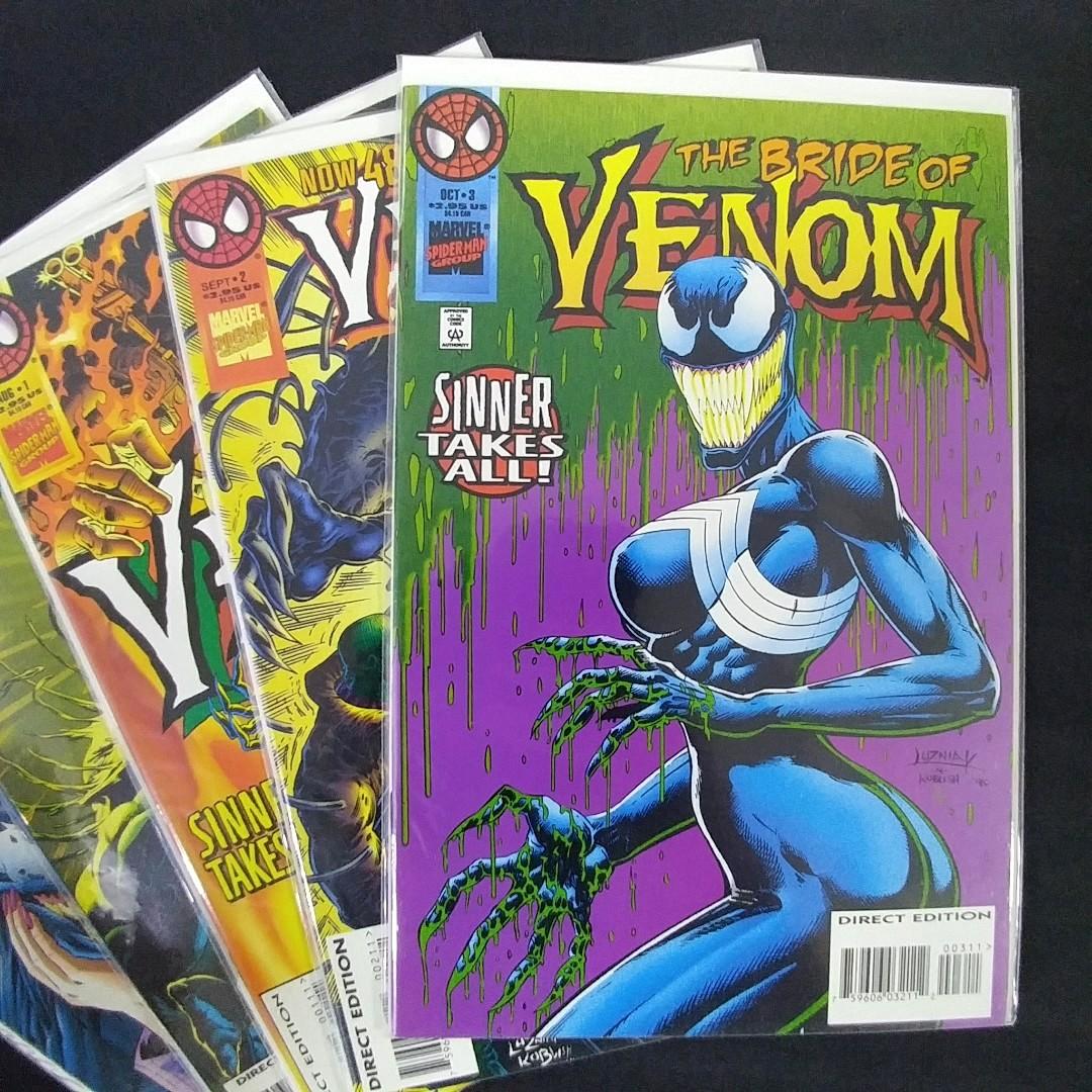 VENOM : Sinner Takes All! #1-5 COMPLETE SET (1995) 1st SHE-VENOM - Marvel Comics, 興趣及遊戲, 書本 & 文具 ...