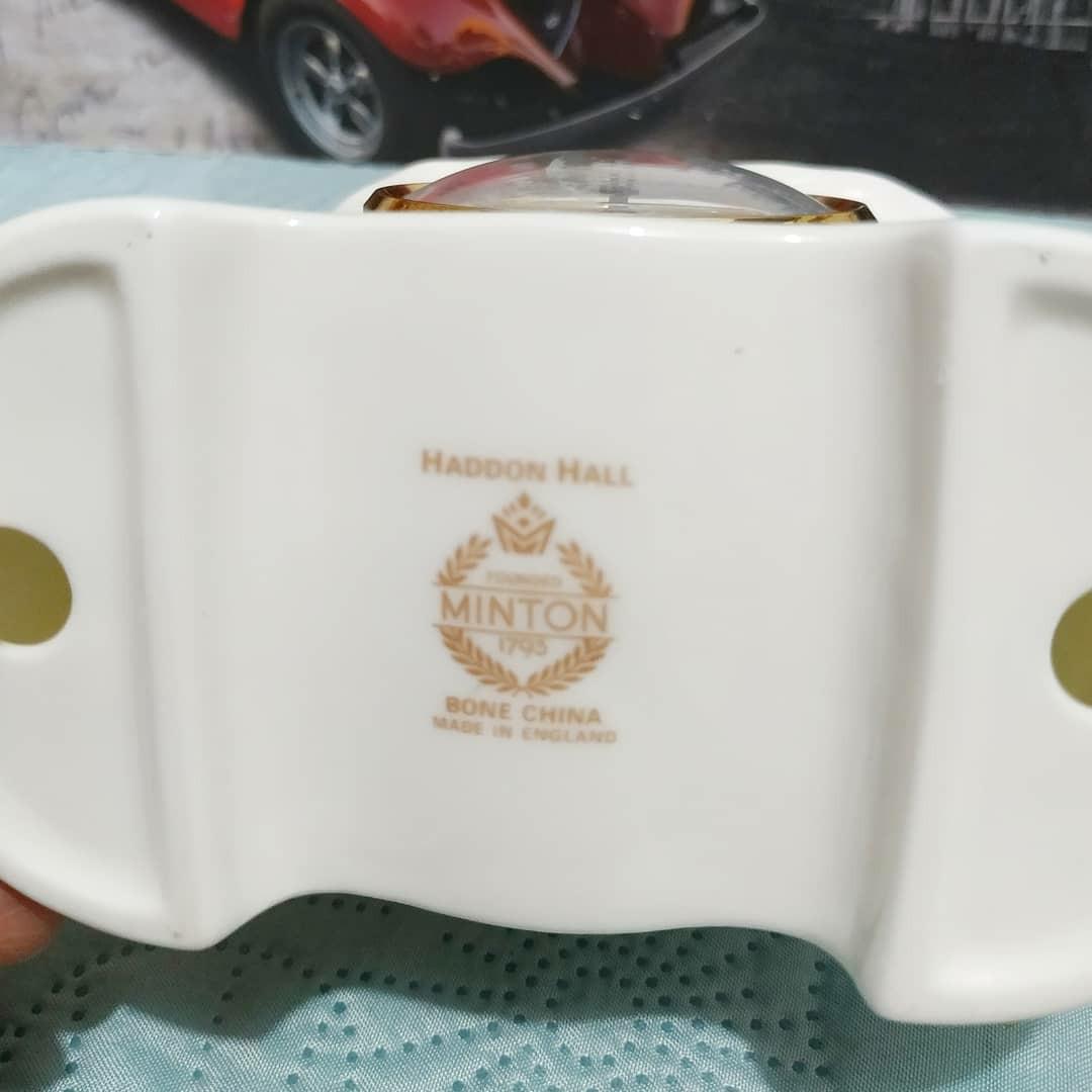 Vintage Haddon Hall Minton Table Clock, Furniture & Home Living, Home ...