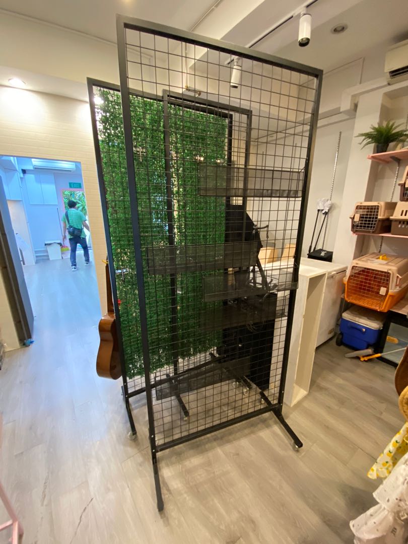 Wire Mesh Display Stand (with wheels), Furniture & Home Living, Home ...