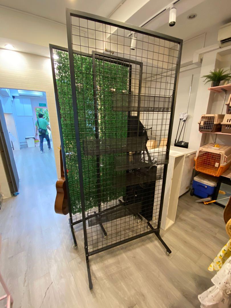 Wire Mesh Display Stand (with wheels), Furniture & Home Living, Home ...