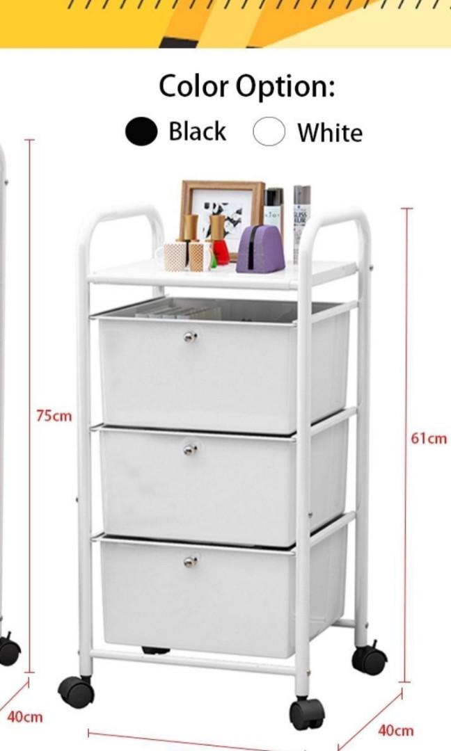 3 Tier Drawer Storage Trolley, Furniture & Home Living, Furniture ...