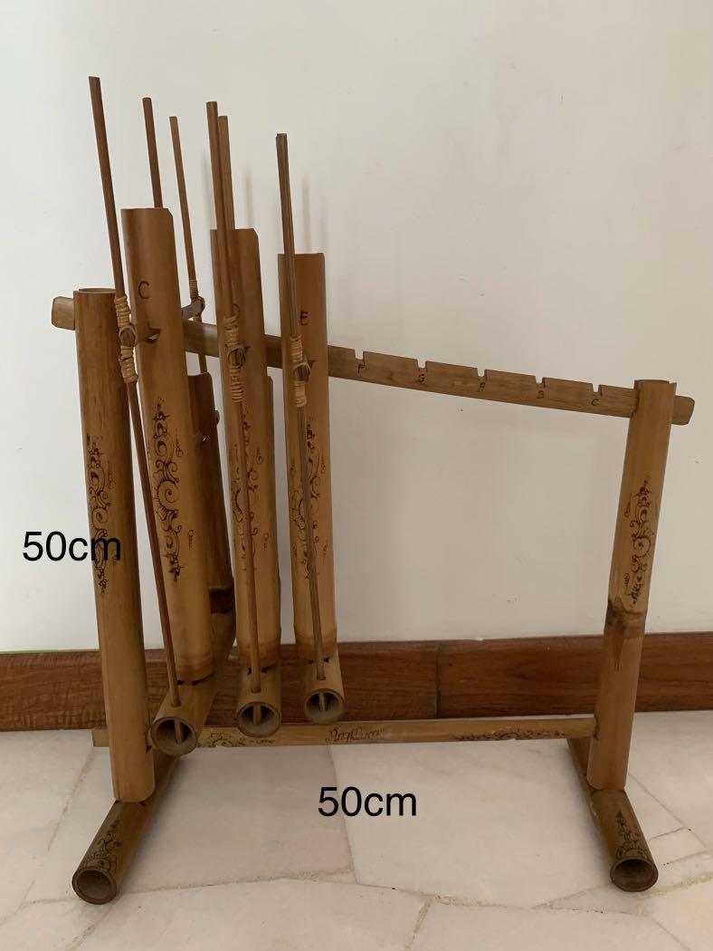 Angklung Bamboo Musical Instrument H66cm x L50cm, Hobbies & Toys ...