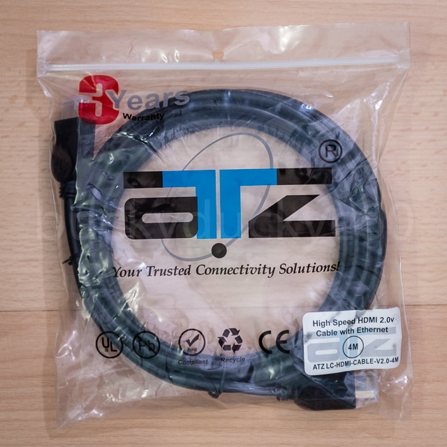 ATZ High Speed HDMI v2.0 Cable 4K with Ethernet (4 metre), Computers ...