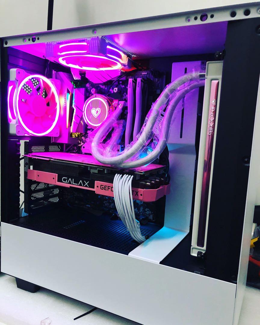 Gaming PC, Pink & White Edition 2020, Electronics, Computers, Desktops ...