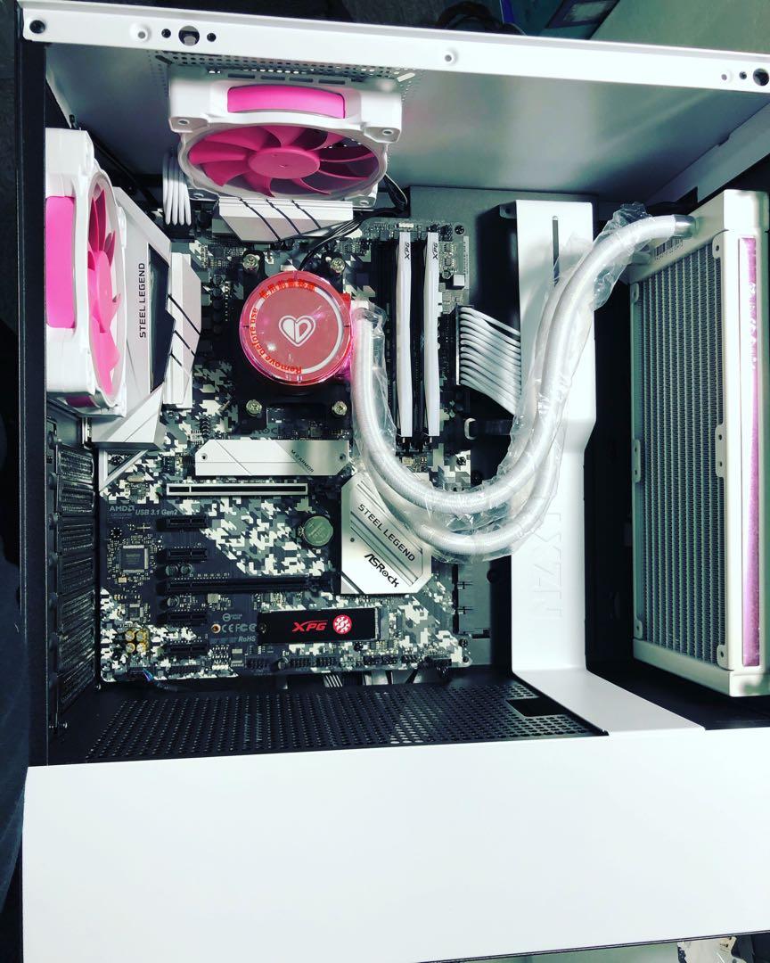 Gaming PC, Pink & White Edition 2020, Electronics, Computers, Desktops ...