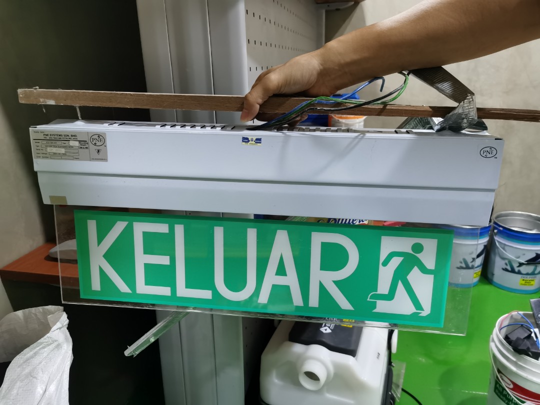 Keluar sign board, Furniture & Home Living, Furniture, TV Consoles on ...