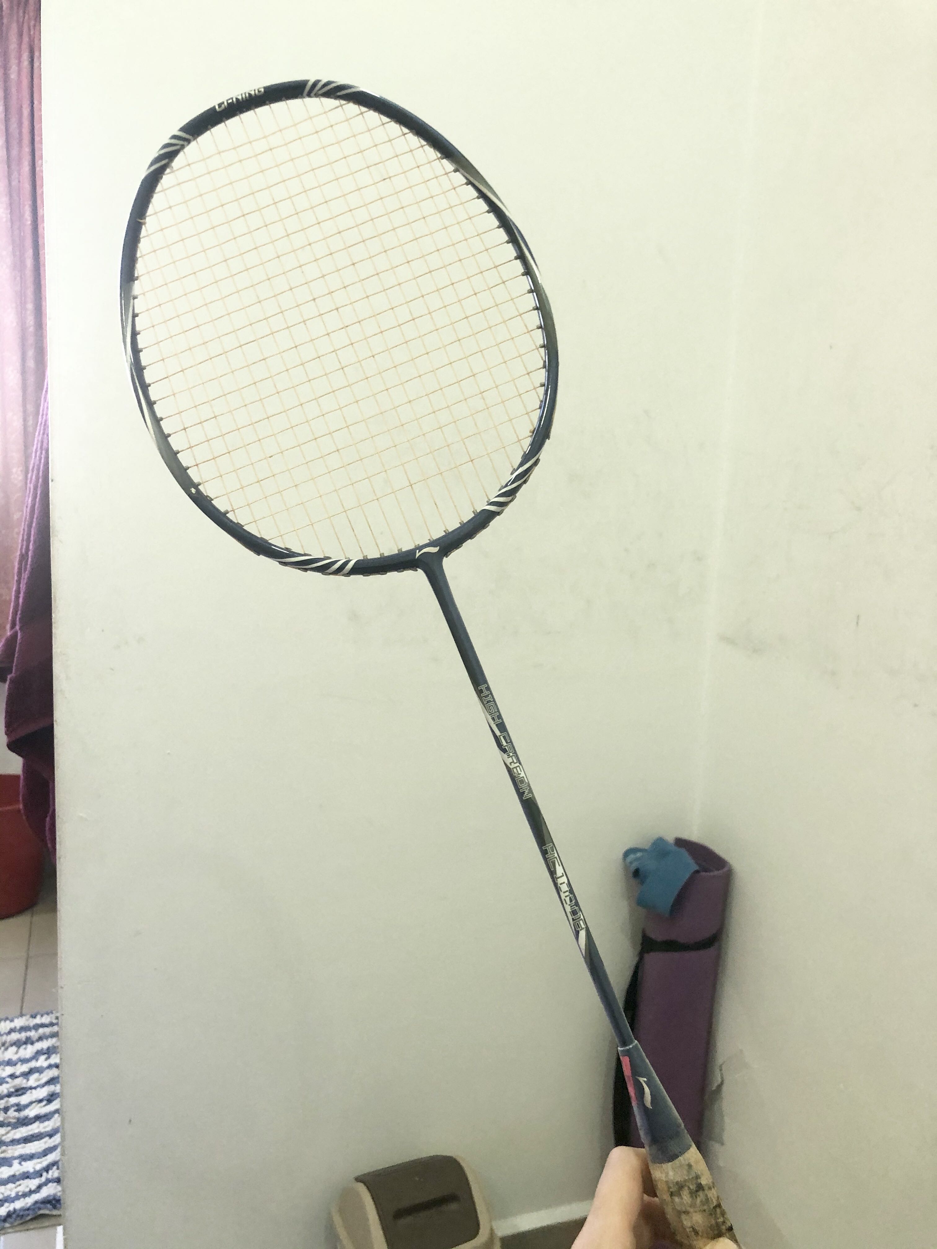 Lining High Carbon HC1000B Badminton Racket, Sports Equipment, Sports ...