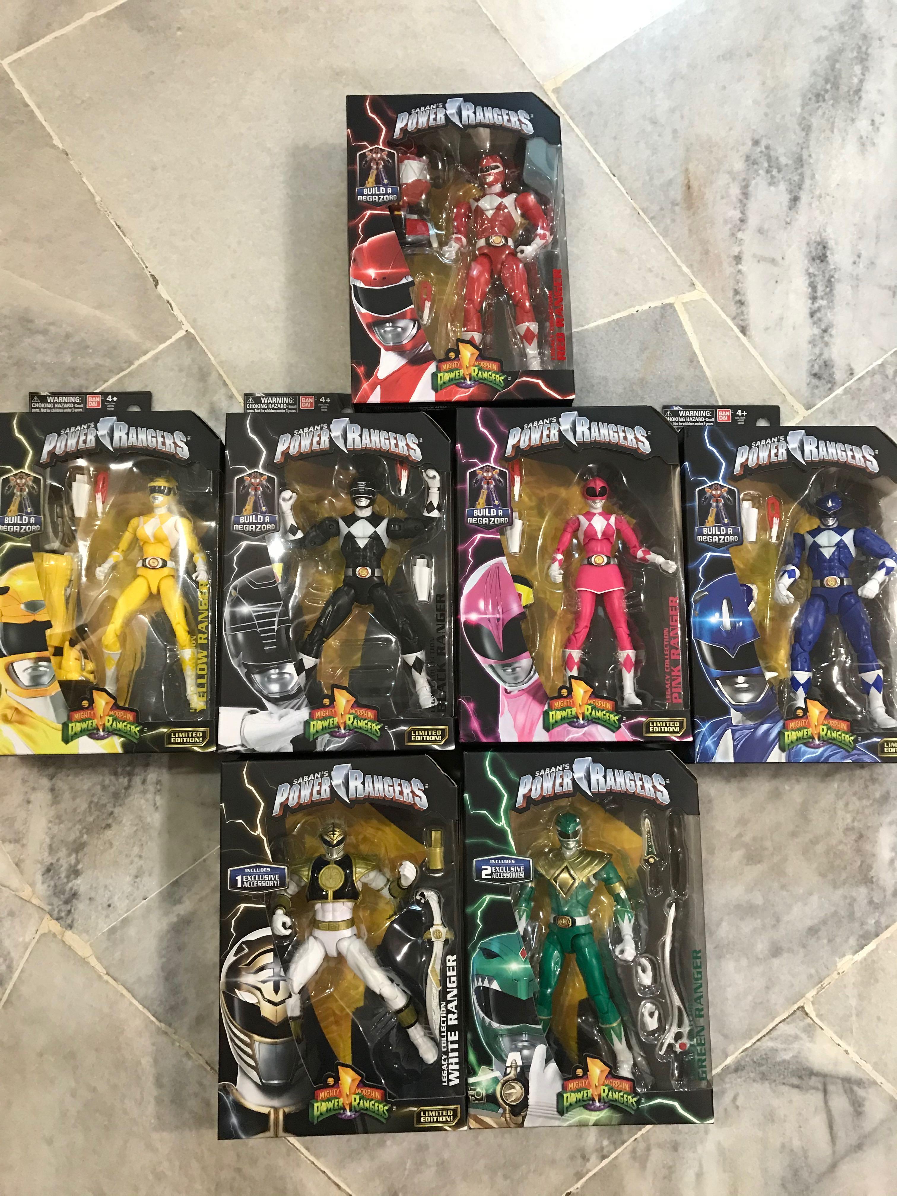 Mighty Morphin Power Rangers Legacy Collection set of 7 BAF megazord ...