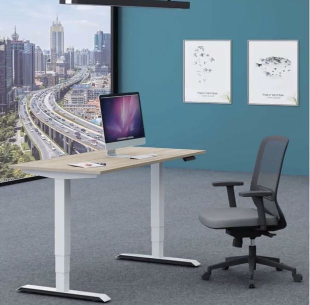 Motorised Working Table, Furniture, Tables & Chairs on Carousell