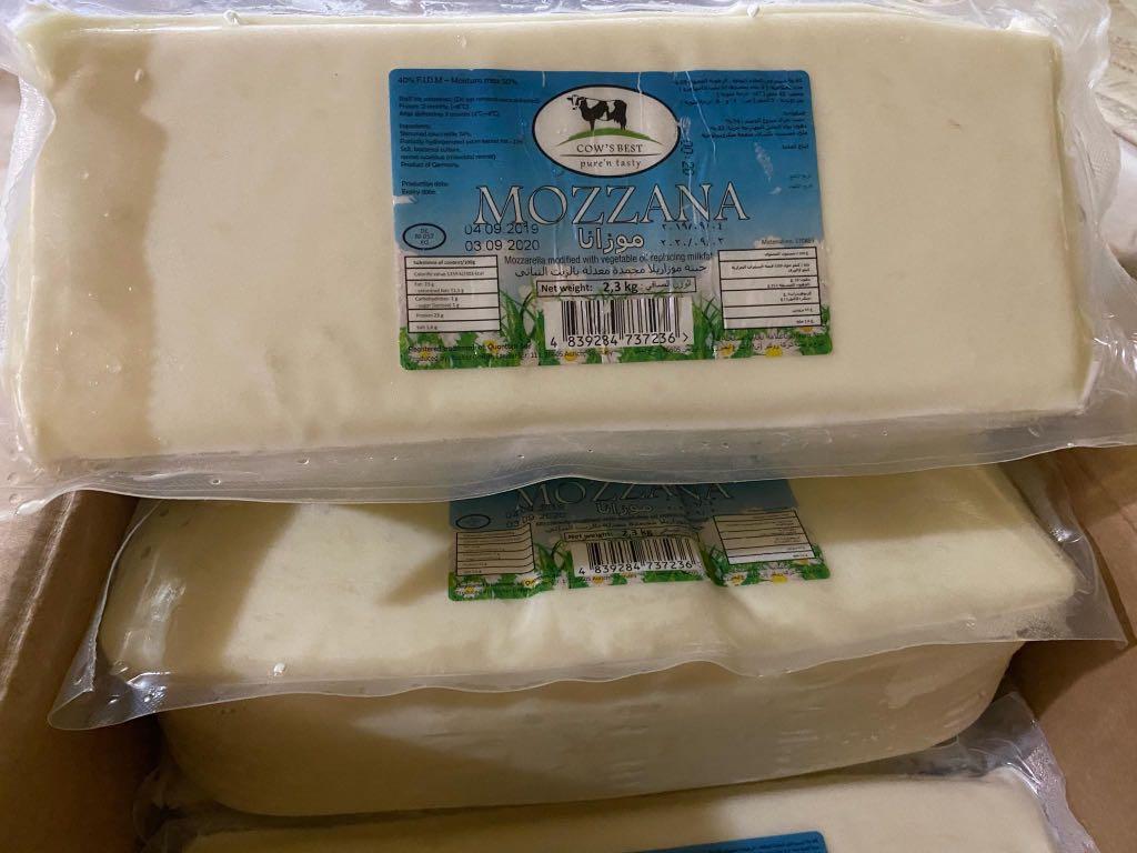 Mozzarella Cheese Block 2.3kg, Food & Drinks, Packaged & Instant Food ...