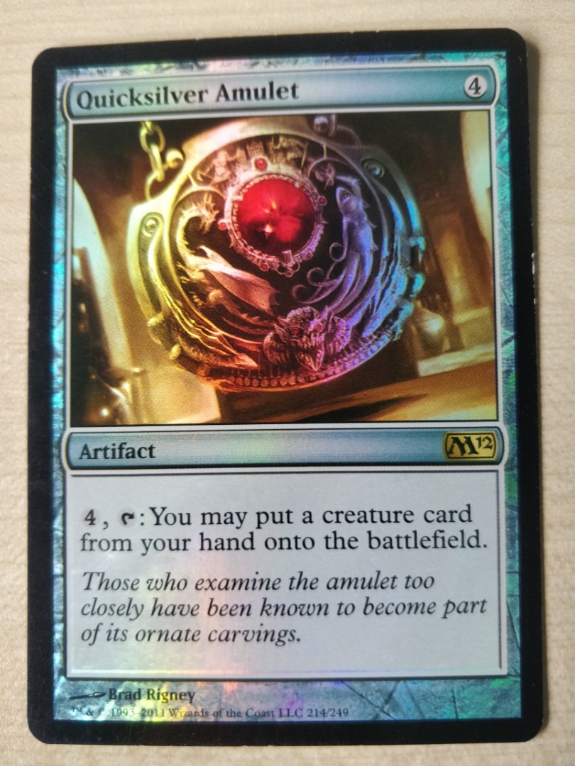 MTG Quicksilver Amulet M12 Foil LP, Hobbies & Toys, Toys & Games on ...