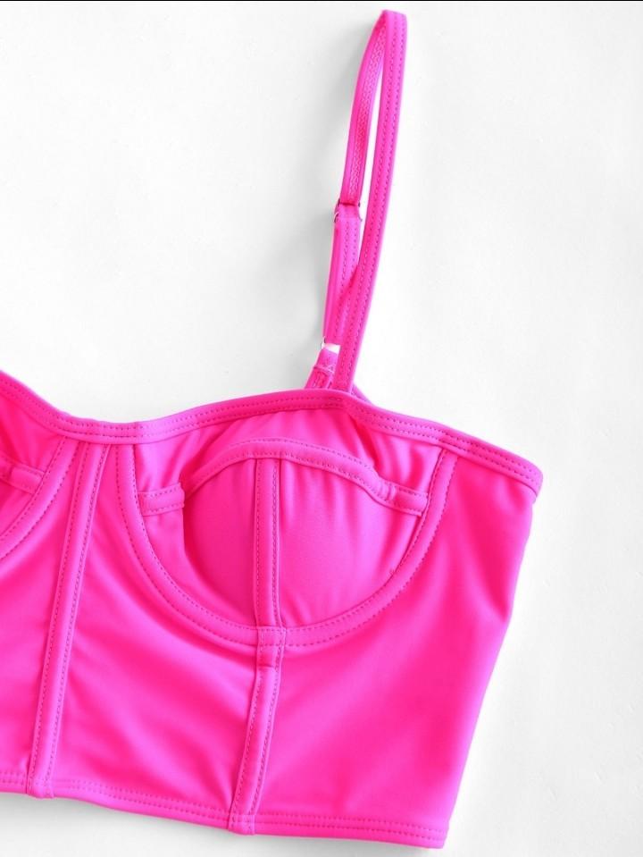 Neon Pink Swimsuit, Women's Fashion, Swimwear, Bikinis & Swimsuits on ...