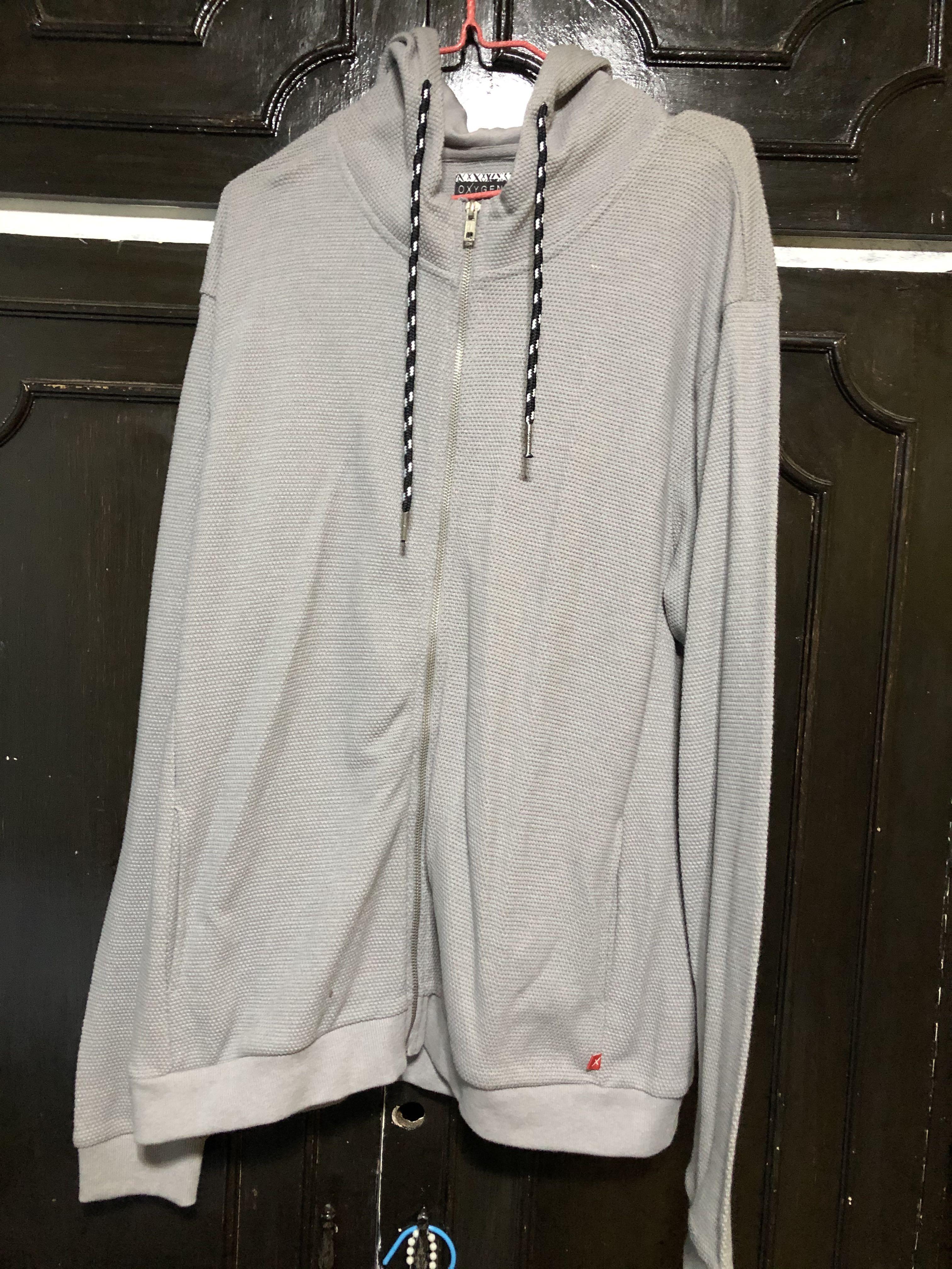 Oxygen -Hoodie Jacket, Men's Fashion, Tops & Sets, Hoodies on Carousell