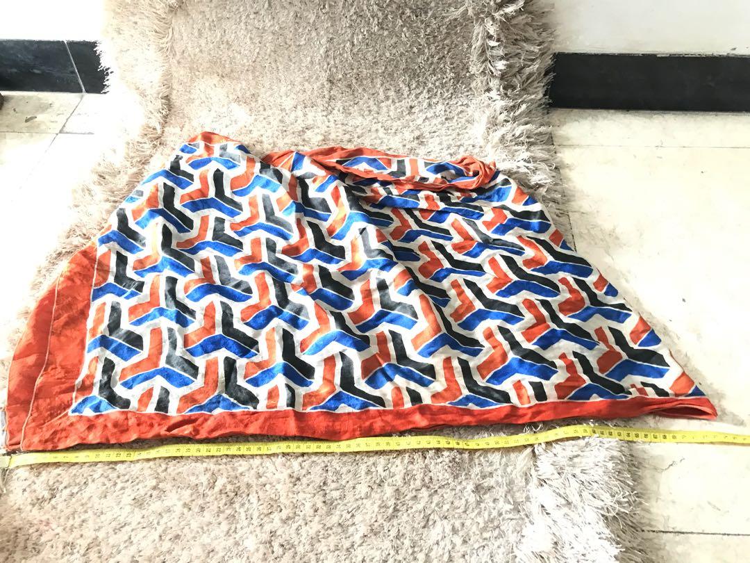 scarf hijab kerudung batik tulis asli kain sutra silk sutera ala marni ...