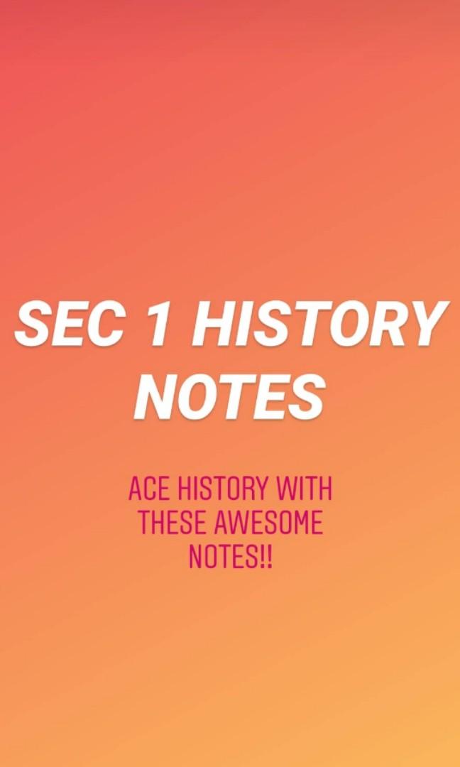 Sec 1 History Notes on Carousell