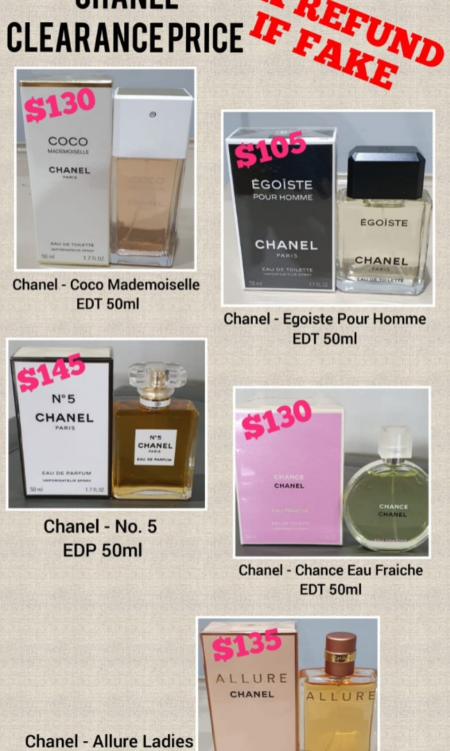 Selling Perfume Chanel at S$105 to S$145, Health & Beauty, Perfumes ...
