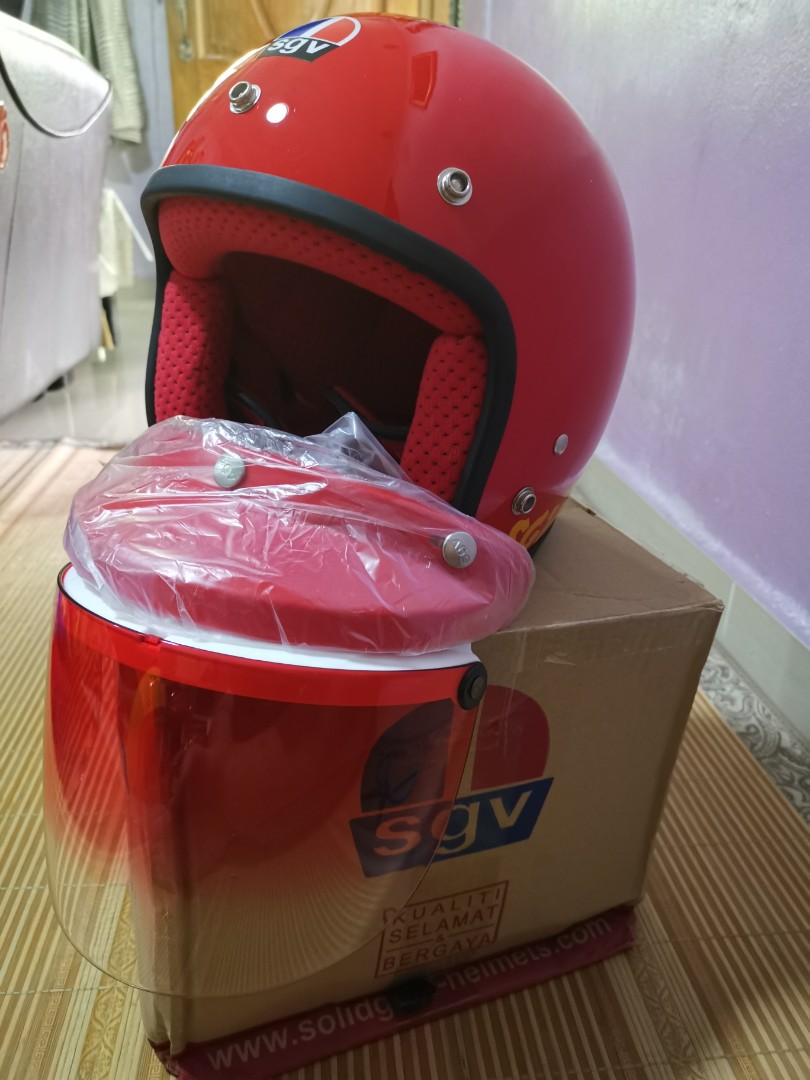 Sgv helmet Special Edition with tinted visor., Motorcycles, Motorcycle ...
