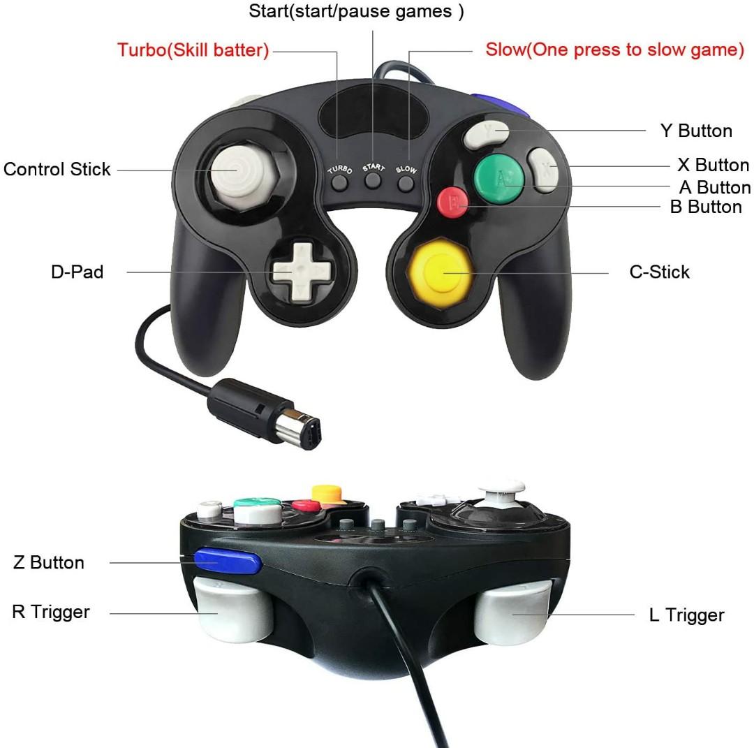 Wired Controllers for Nintendo Switch Gamecube, 2 Pack Classic Wired ...
