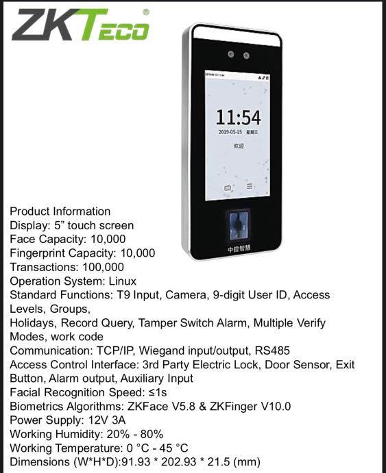 Zkteco Face Recognition Access Control at Wanda Mather blog