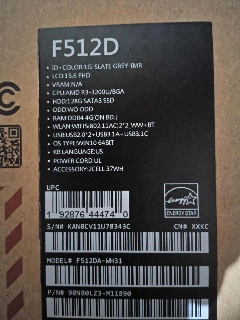Asus Vivobook F512D 15.6", Computers & Tech, Laptops & Notebooks on ...