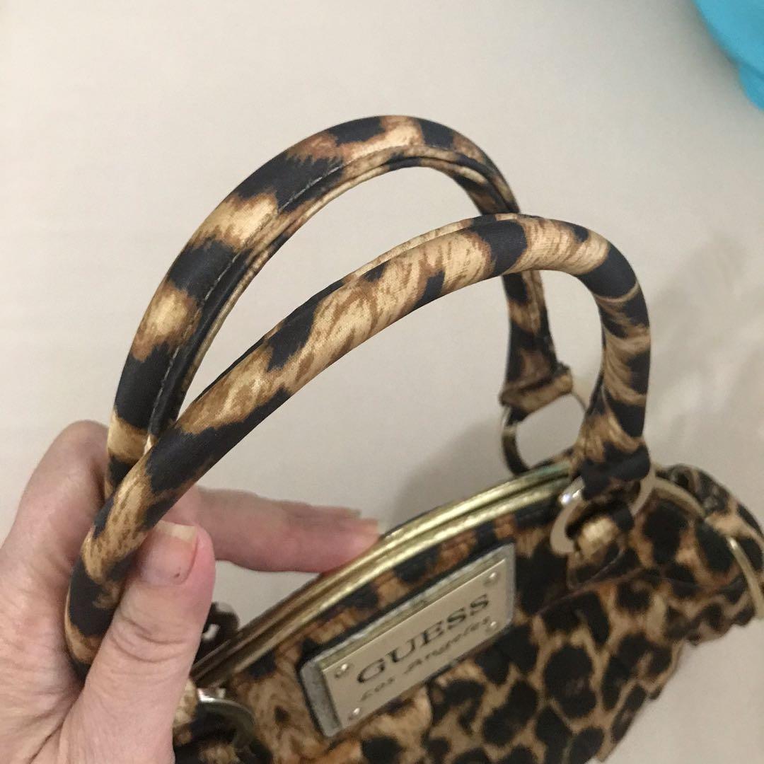 Authentic Guess Leopard print handbag, Women's Fashion, Bags & Wallets ...