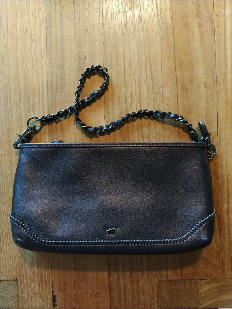 Braun Buffel Authentic Leather Purple Handbag, Women's Fashion, Bags ...