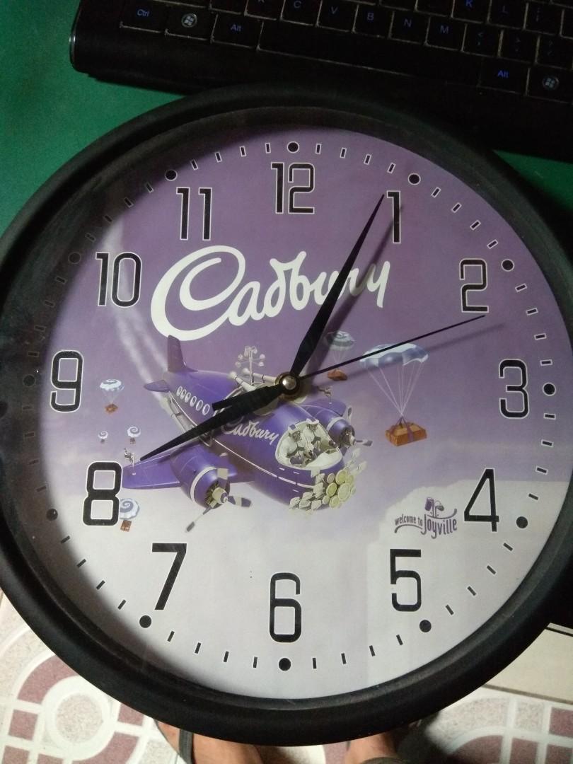 Japan Cadbury Choco wall clock battery operated, Furniture & Home ...