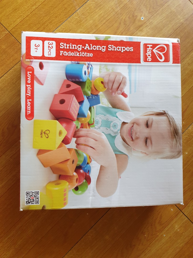 Hape String-Along Shapes (wooden toy), Babies & Kids, Infant Playtime ...