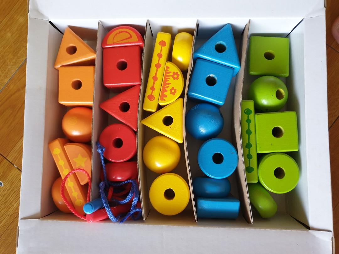 Hape String-Along Shapes (wooden toy), Babies & Kids, Infant Playtime ...